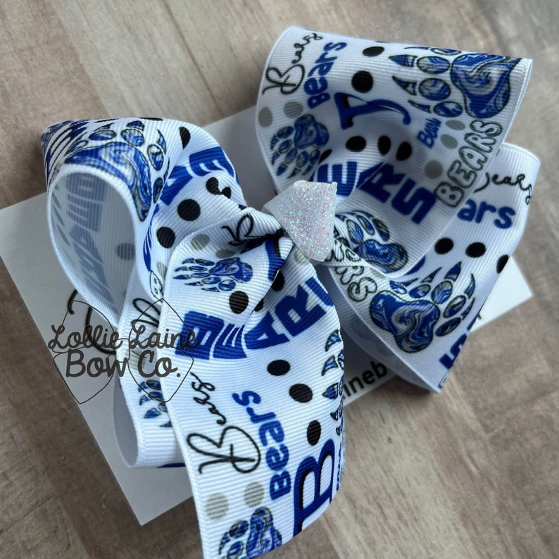 Custom School Mascot Bow Mascot Hair Bow School Hair Bow - Etsy