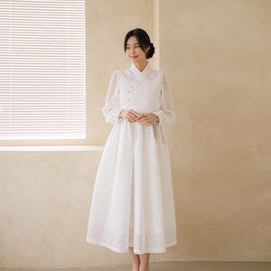 Korean Women's Modern Hanbok Daily Hanbok for Fall and Winter- Alice ...
