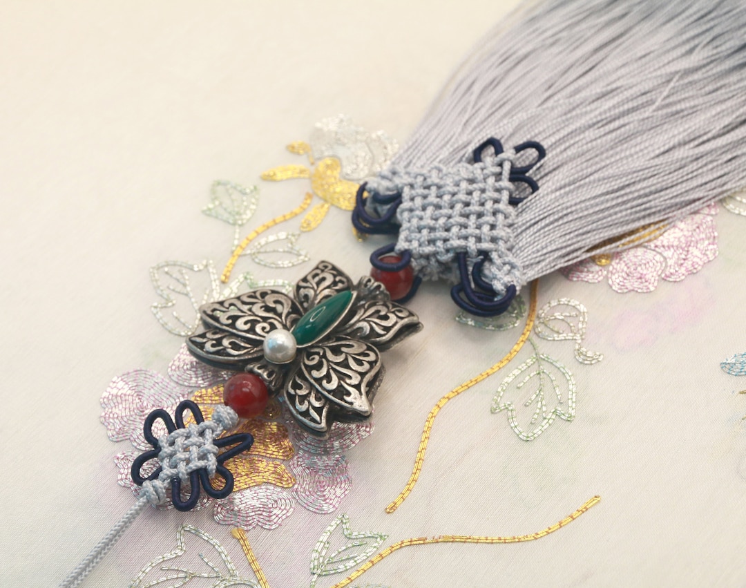 Butterfly Norigae Korean Traditional Hanbok Handmade Fashion Tassel for ...