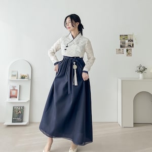 Korean Women's Modern Hanbok Daily Hanbok for Fall and Winter- Veiesa ...