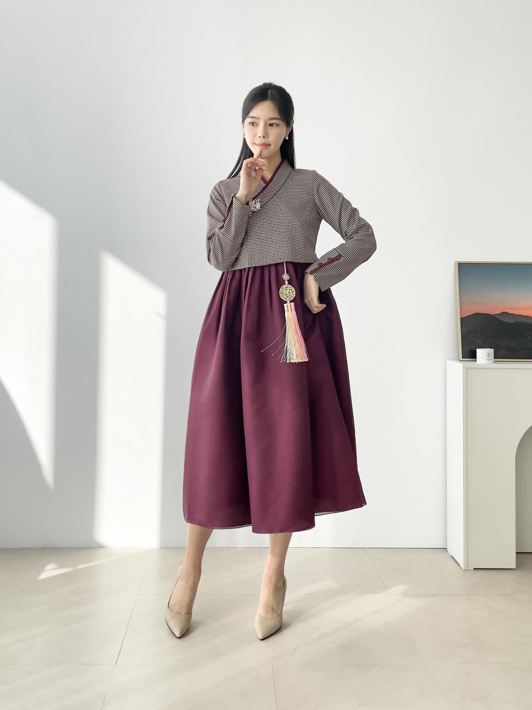 Korean Women's Modern Hanbok Daily Hanbok for Fall and Winter- Karinyo ...