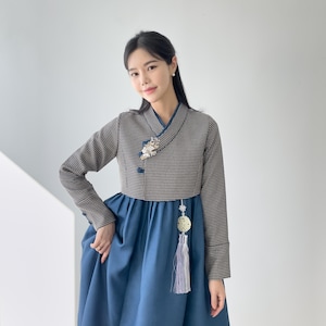 Korean Women's Modern Hanbok Daily Hanbok for Fall and Winter- Burn ...