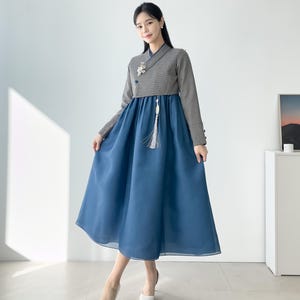 Korean Women's Modern Hanbok Daily Hanbok for Fall and Winter- Burn ...