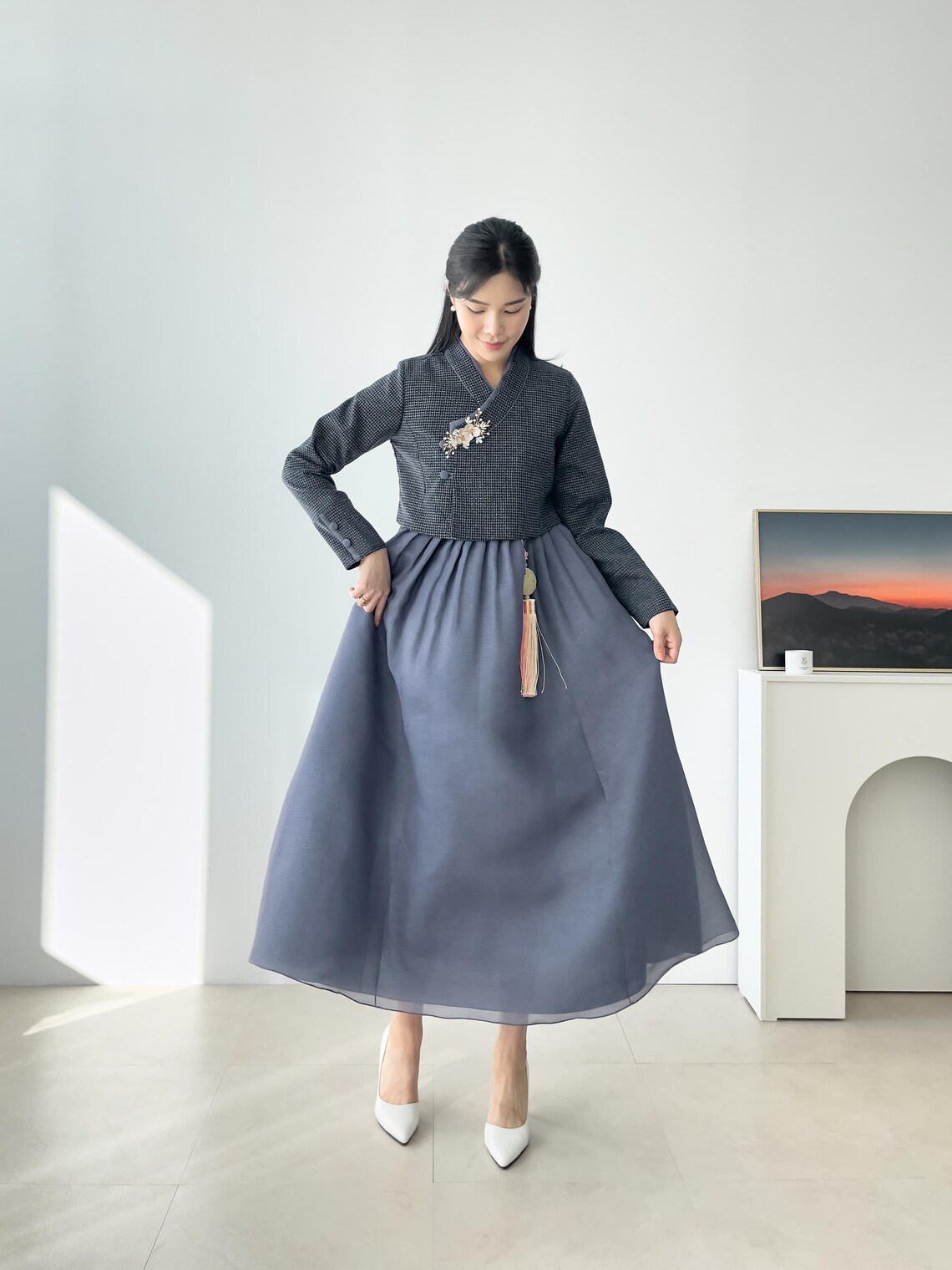 Korean Women's Modern Hanbok Daily Hanbok for Fall and Winter- Sierror ...