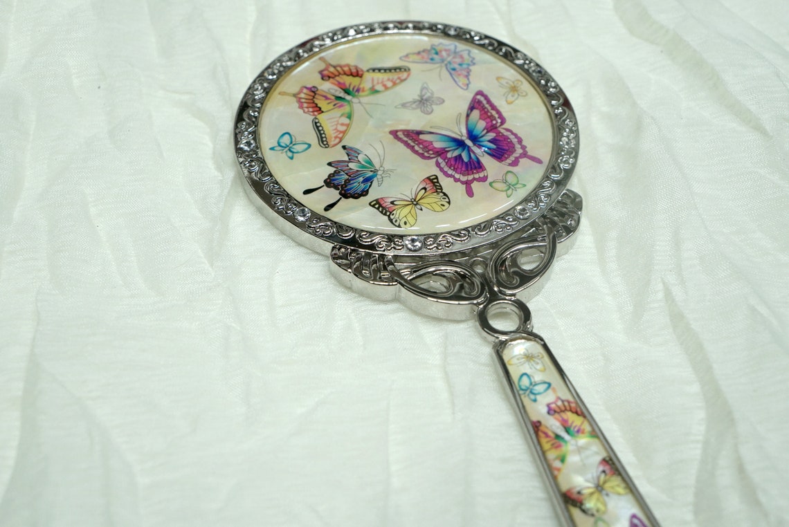 Hand Mirror Made With Korean Lacquerware Inlaid With - Etsy Canada
