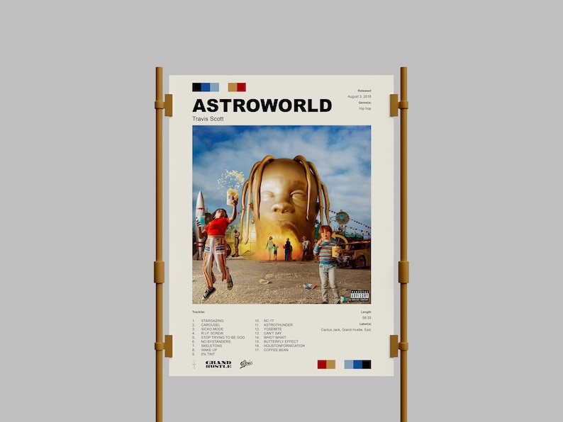 Travis Scott - ASTROWORLD Album Poster | Digital Instant Download Print ...
