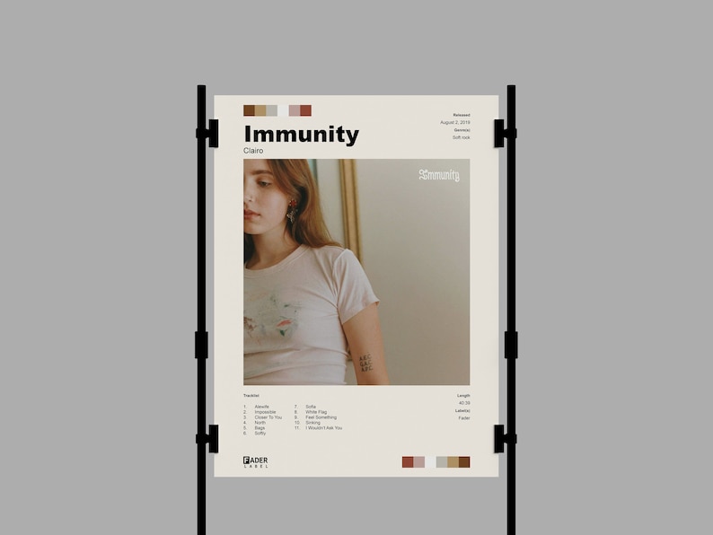 Clairo - Immunity Album Poster | Digital Instant Download Print | Wall ...