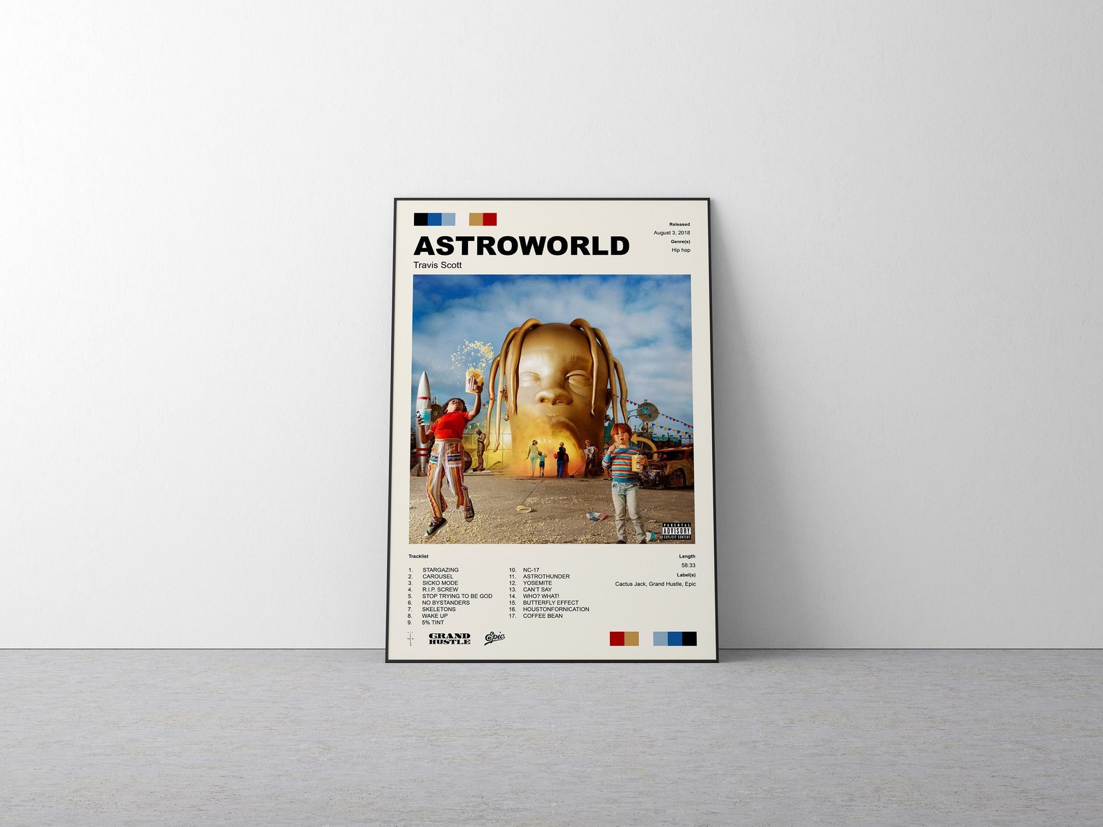 Travis Scott - ASTROWORLD Album Poster | Digital Instant Download Print ...