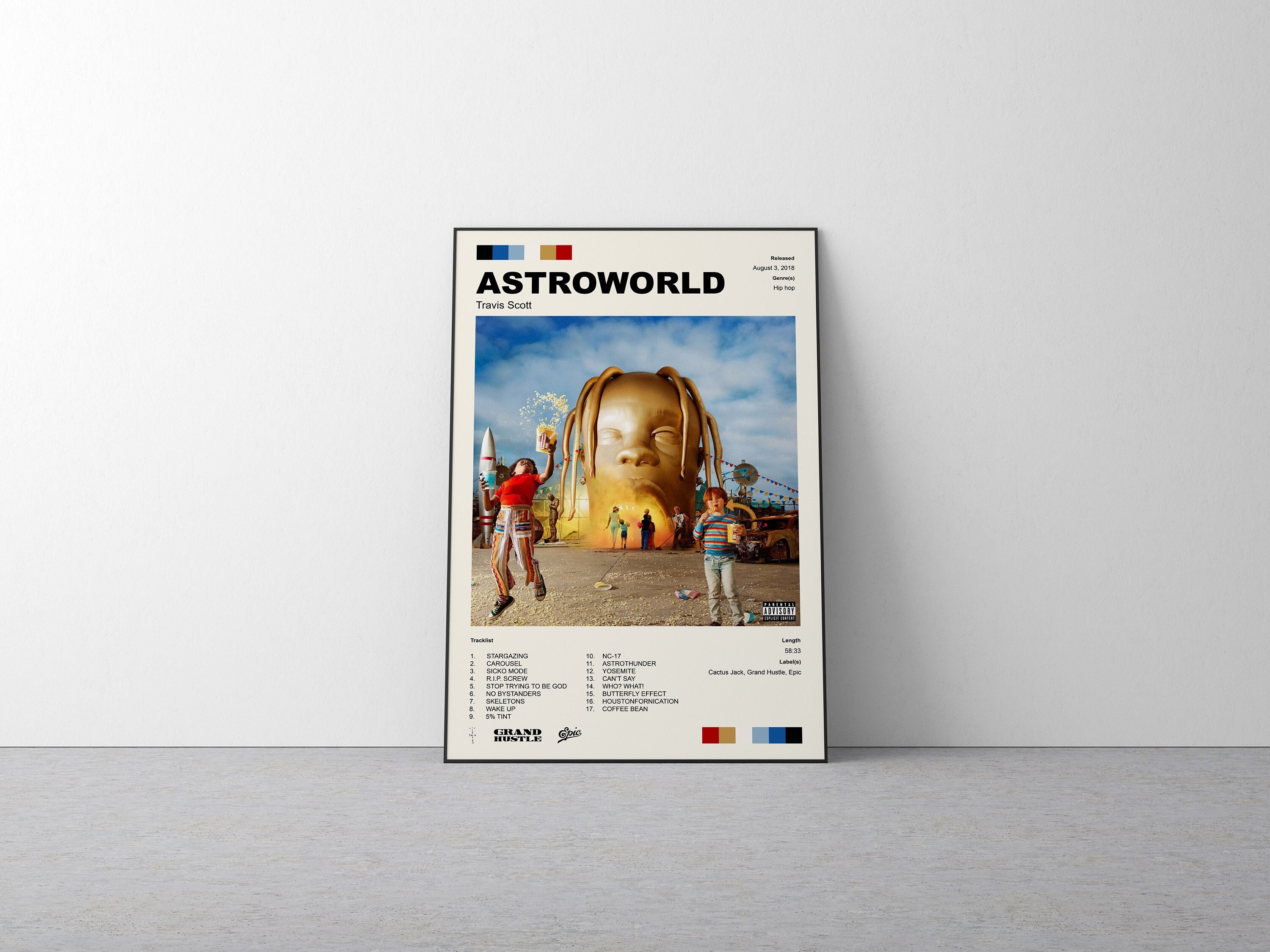 Travis Scott - ASTROWORLD Album Poster | Digital Instant Download Print ...