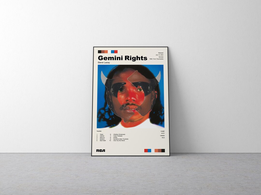 Steve Lacey - Gemini Rights Album Poster | Digital Download Print ...