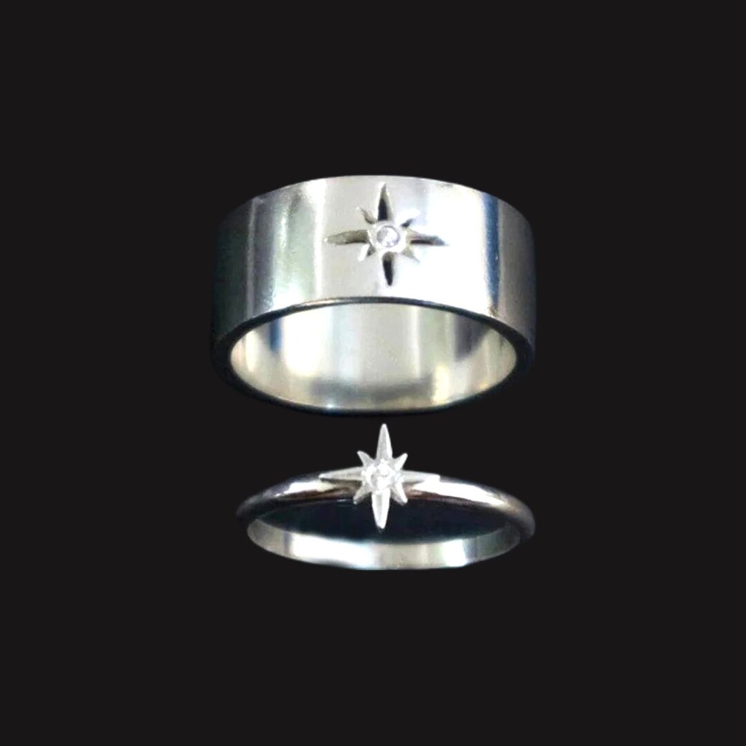 Astral Partner Rings Couple Rings Set Couple Rings Matching - Etsy