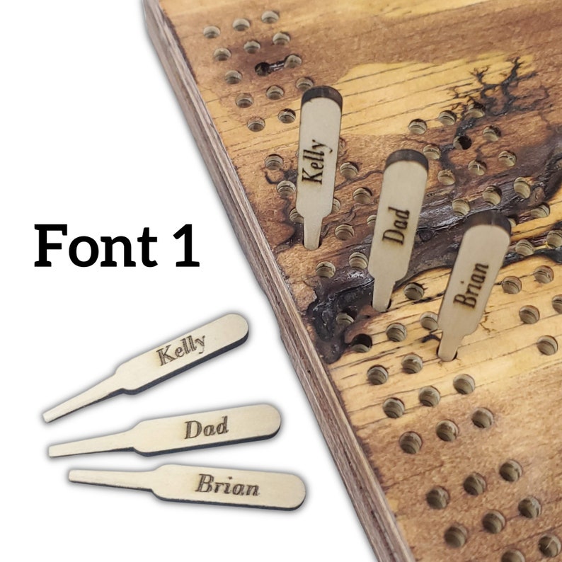 2 Side Engraved Custom Name Cribbage Pegs Custom Words Personalized ...