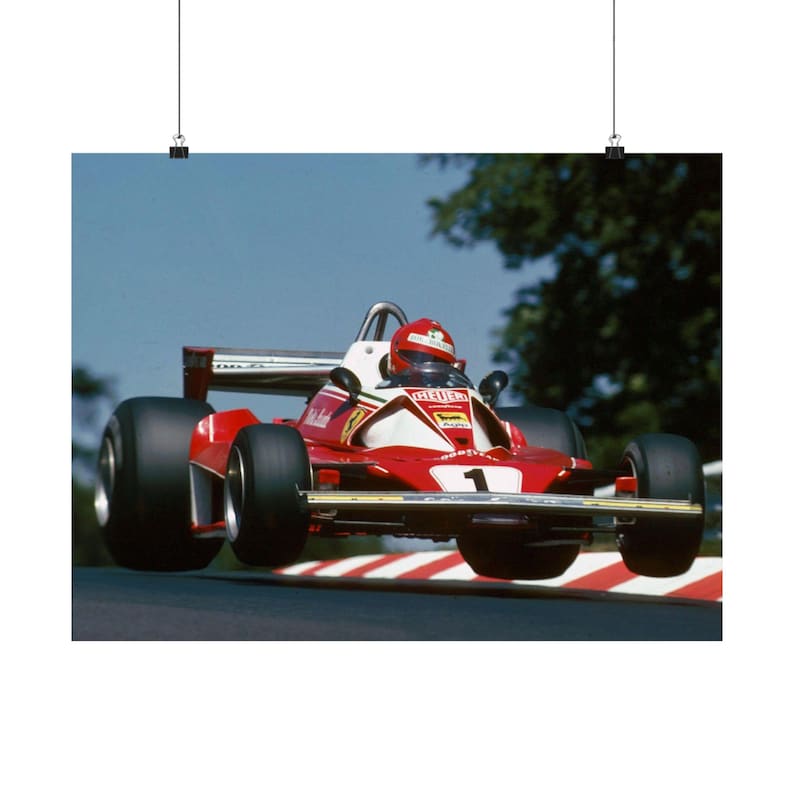 Ferrari F1 Niki Lauda Airborne - Race Art Print Wall Poster - Etsy