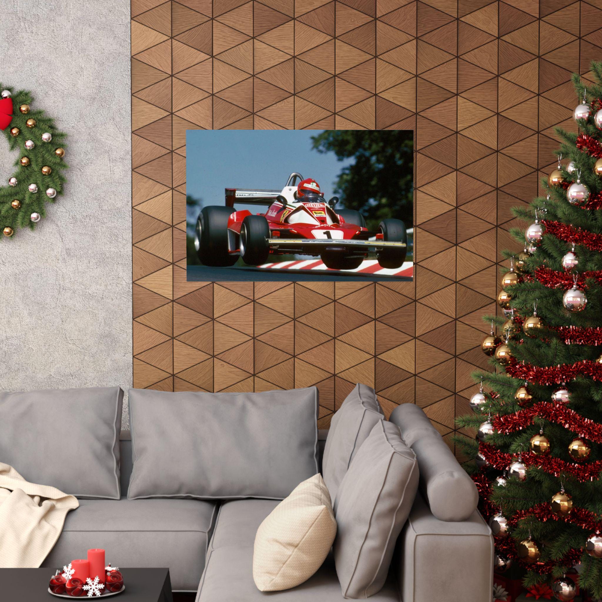 Ferrari F1 Niki Lauda Airborne - Race Art Print Wall Poster - Etsy