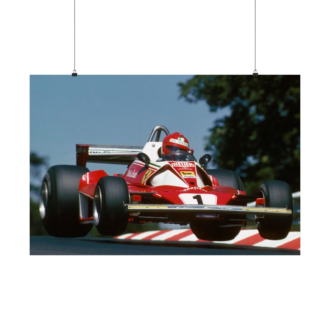 Ferrari F1 Niki Lauda Airborne Race Art Print Wall Poster - Etsy