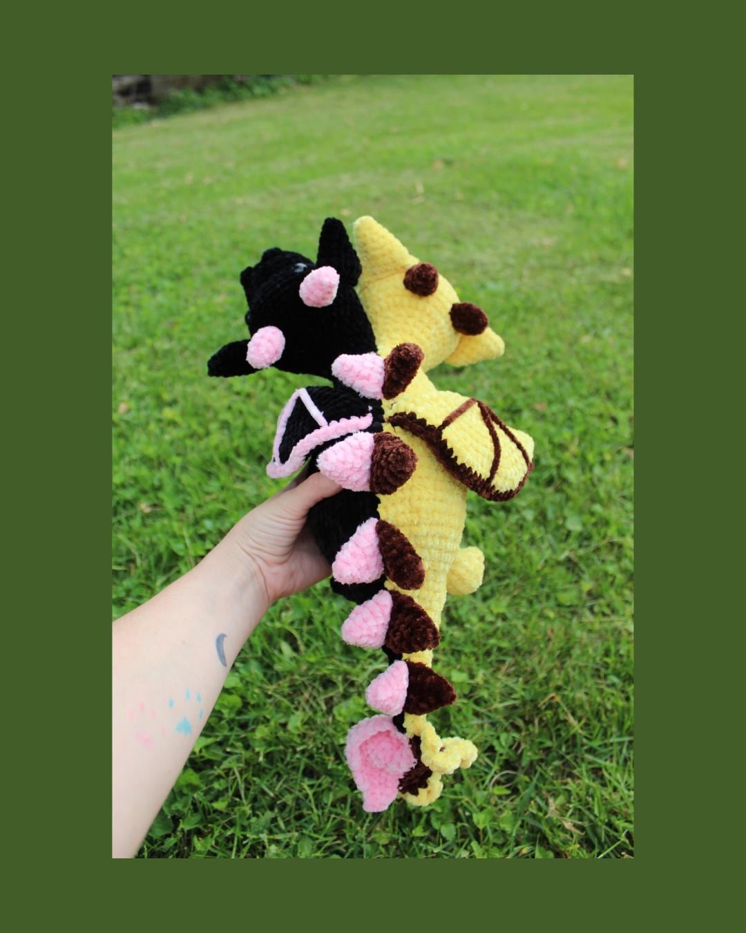 Two-headed Dragon Crochet Pattern: Sunflower & Darkest Hour (PDF ...