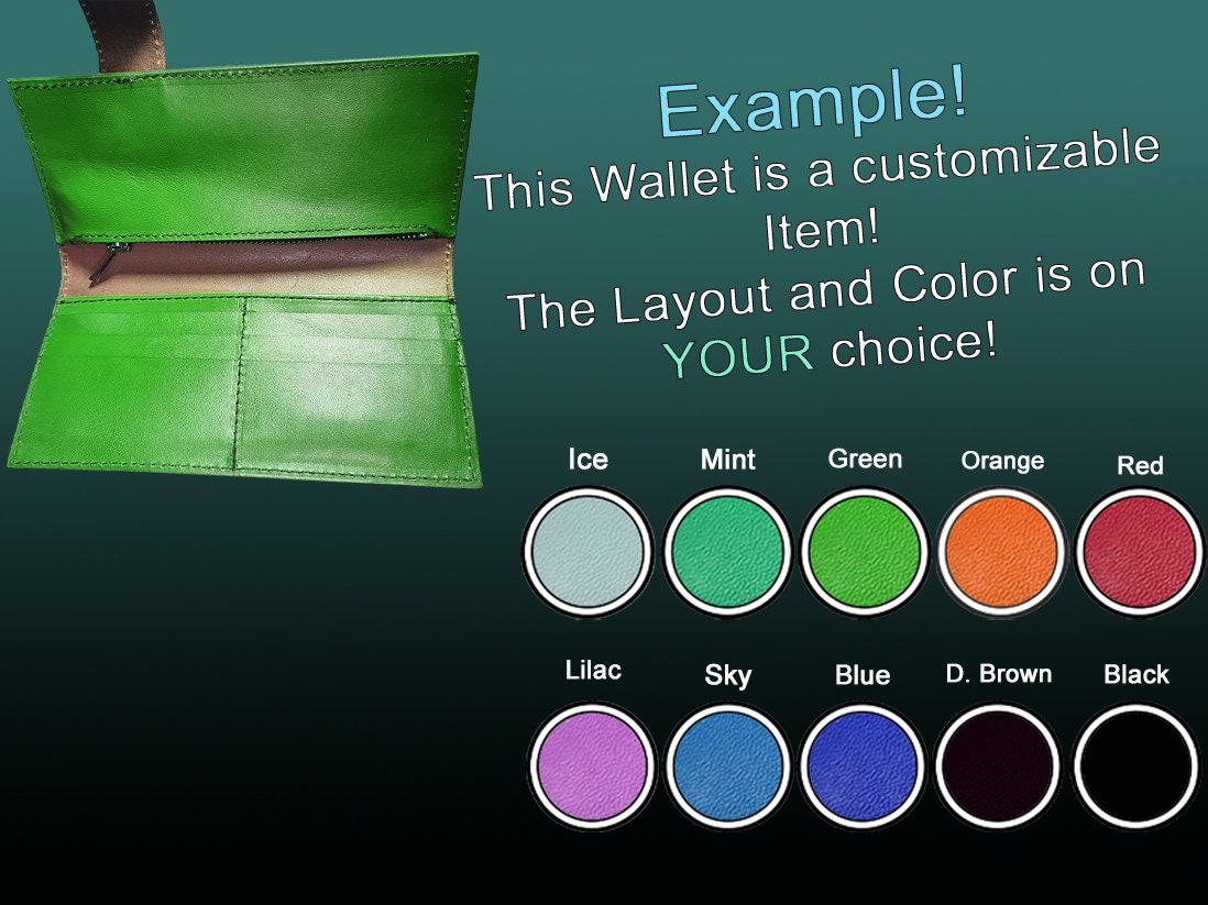 Geisha Leather Wallet Configurable Unique Piece - Etsy