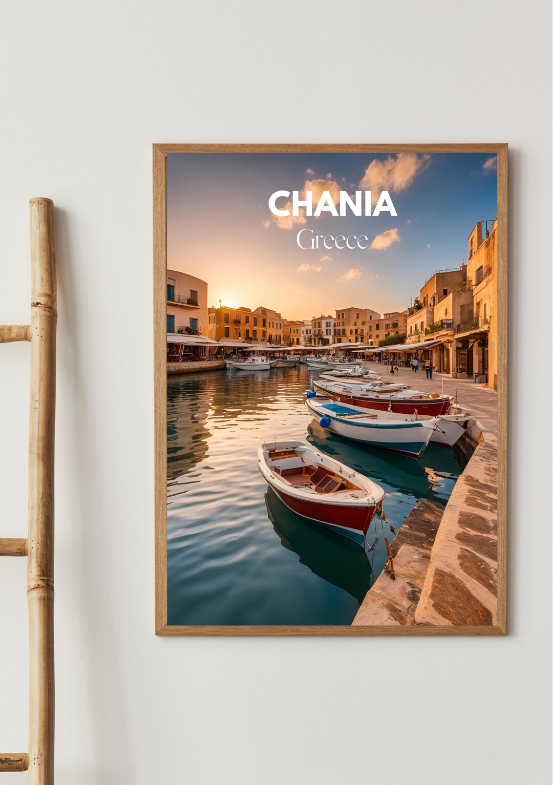 Chania La Canée A3 Poster, Crete Print, Crete Travel Wall Art Print ...
