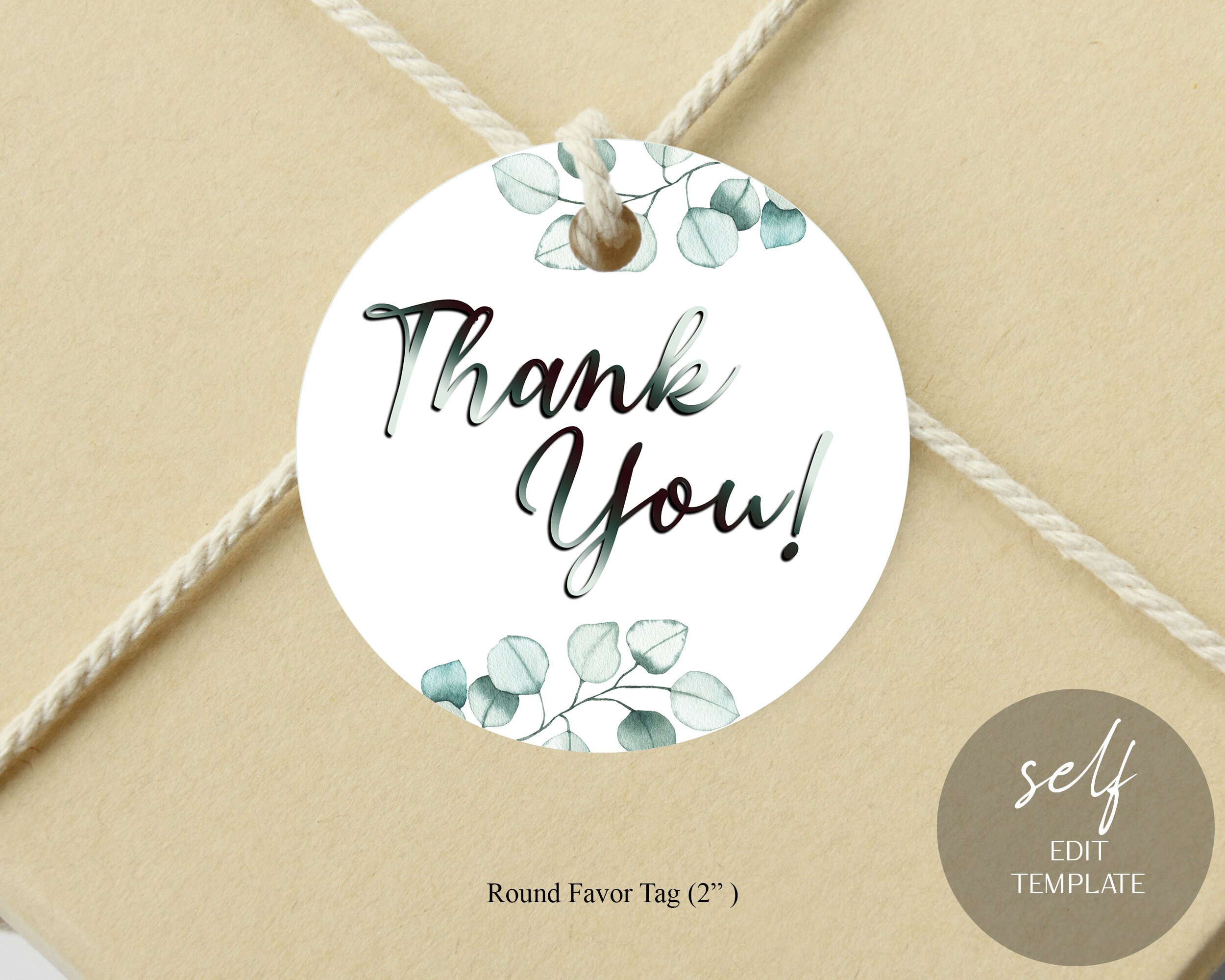 Wedding Thank You Tag Template Wedding Favor Tag Personalized Editable ...