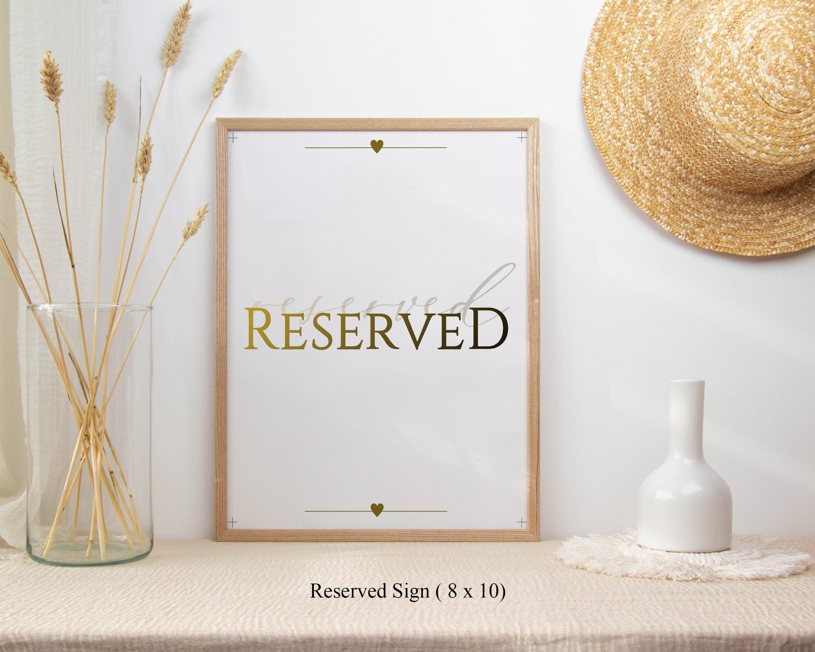 Wedding Reserved Table Sign Minimalistic Seating Printable - Etsy