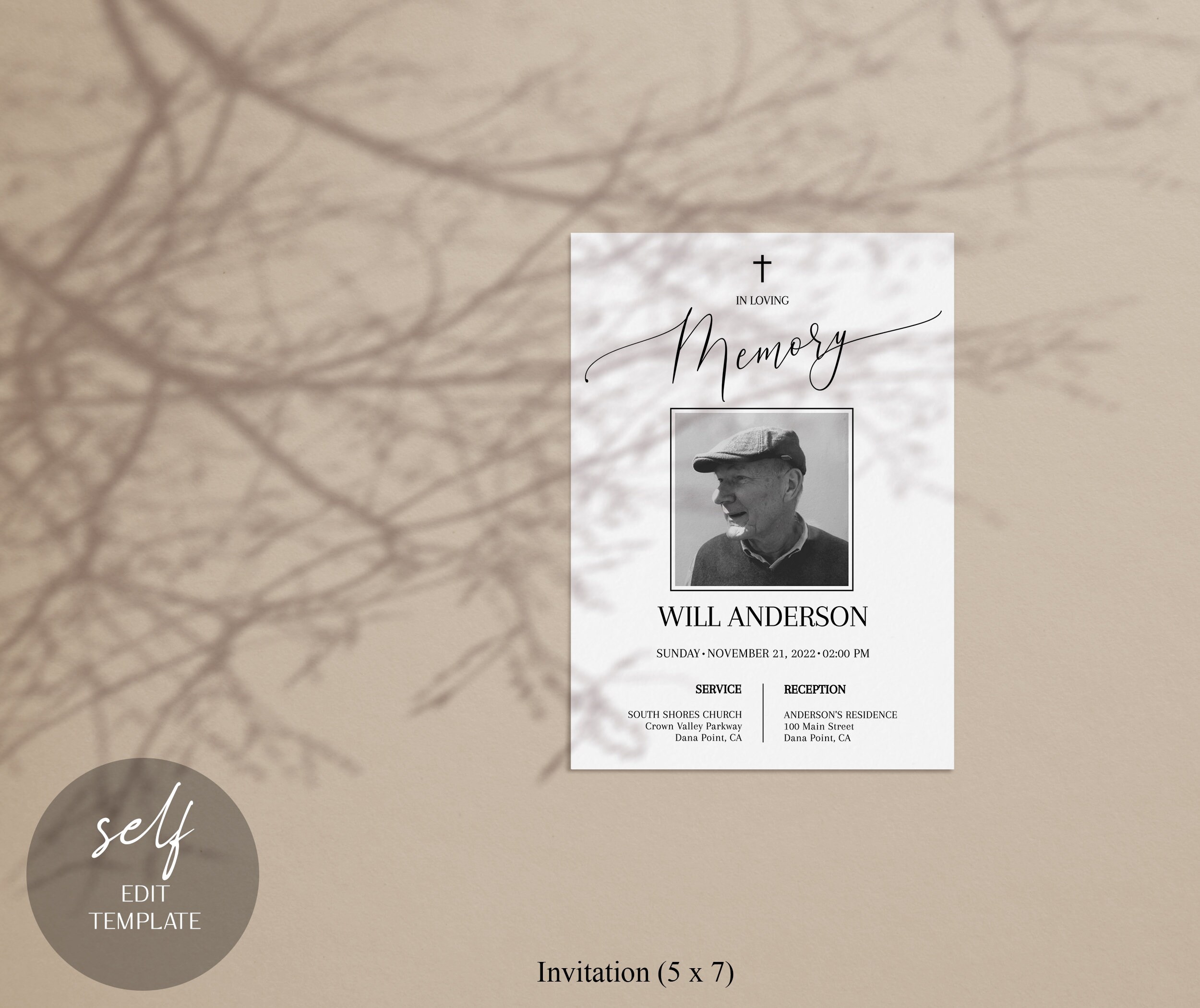 Minimalistic Funeral Photo Signs & Cards Bundle, Forever in Our Hearts ...