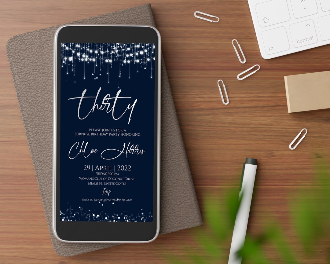 Electronic Birthday Invitation Virtual Paperless E Invite Evite ...