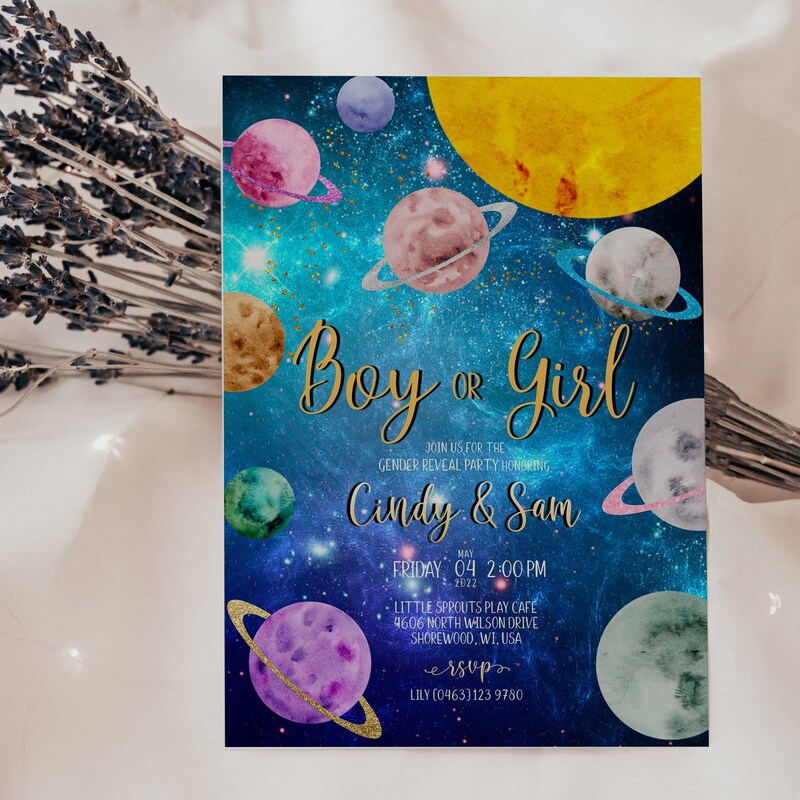 Solar System Invite - Etsy