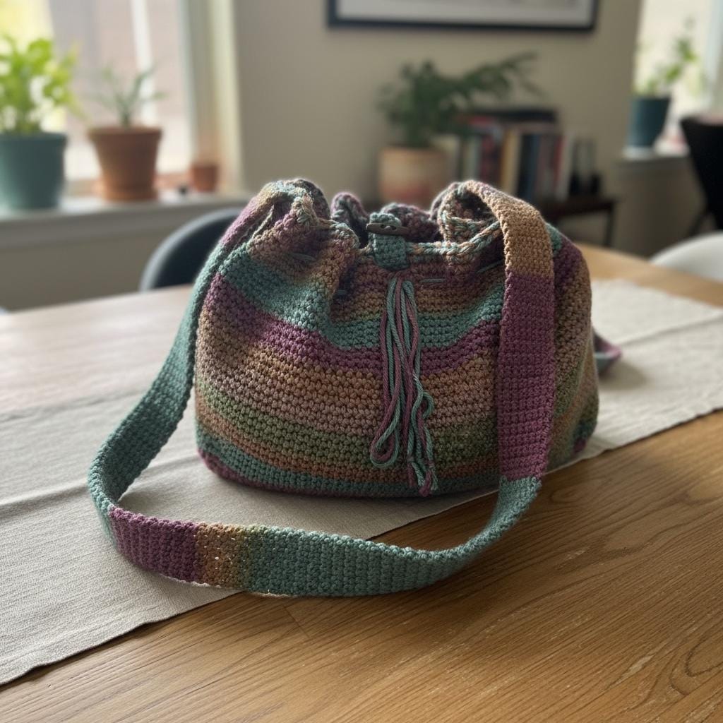 Oversized Chunky Crochet Shoulder Bag Pattern | Boho Market Tote ...