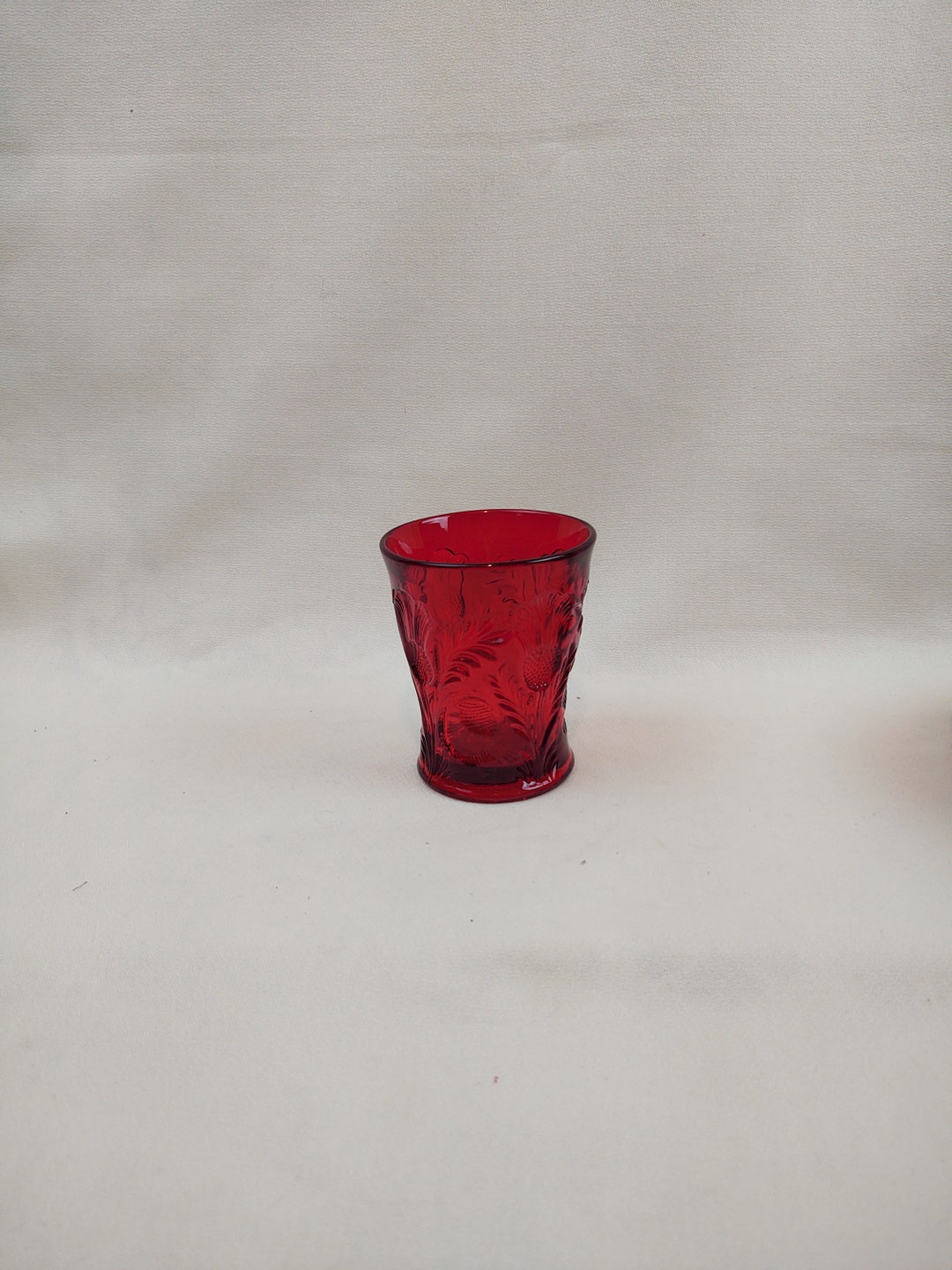 Mosser - Small Tumbler - Ruby Red Inverted Thistle - Fenton - Etsy