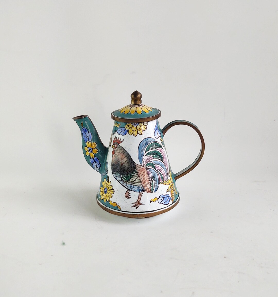 Kelvin Chen - Miniature - Rooster Teapot 1999 1108 Enameled Copper ...