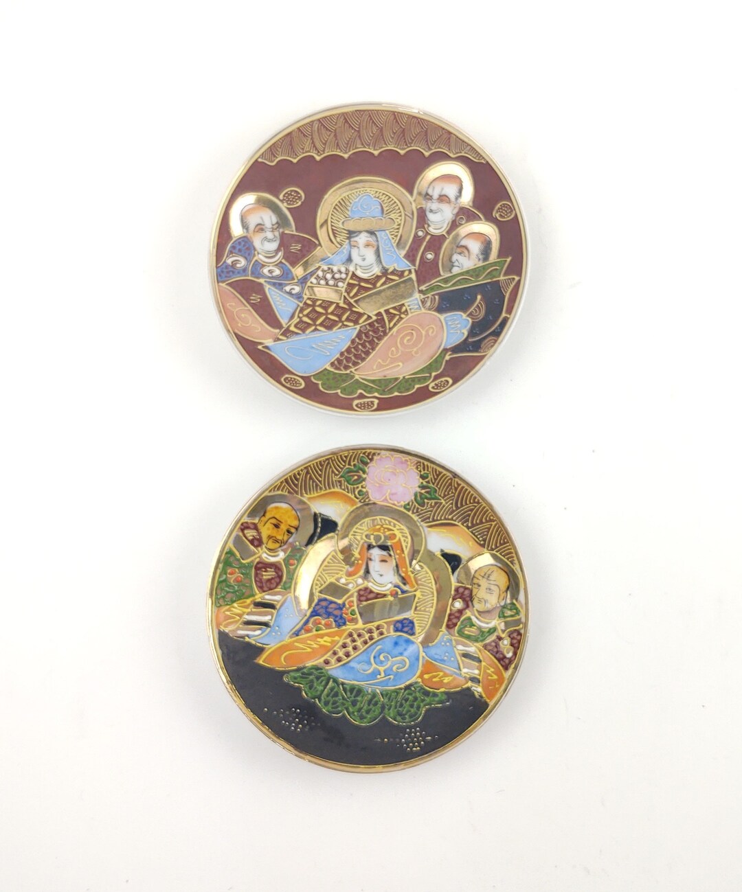 Satsuma Plate - Satsuma Moriage Plate Set of Two - Etsy