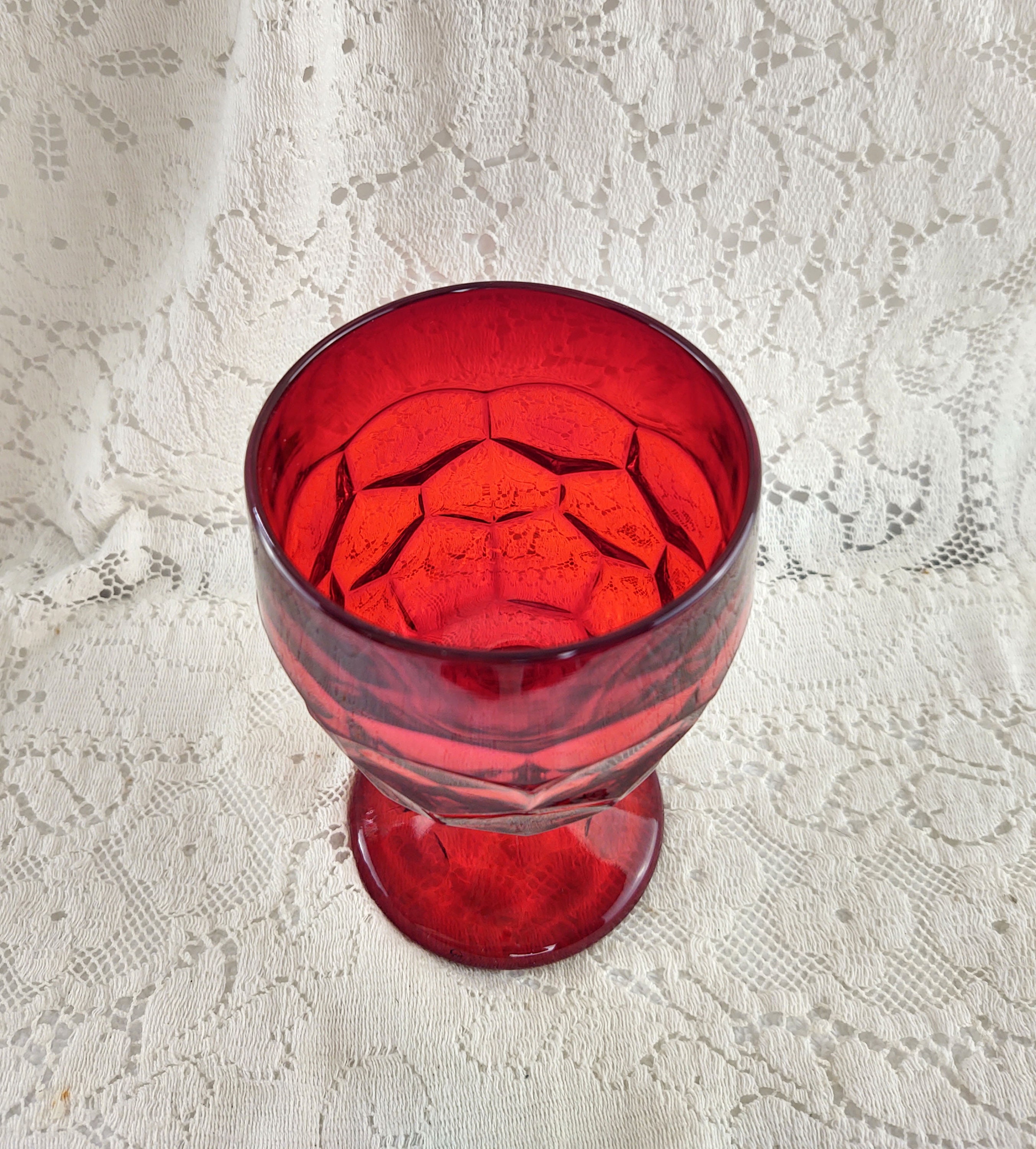 Viking Georgian Ruby Stemmed Goblets Glasses - Etsy