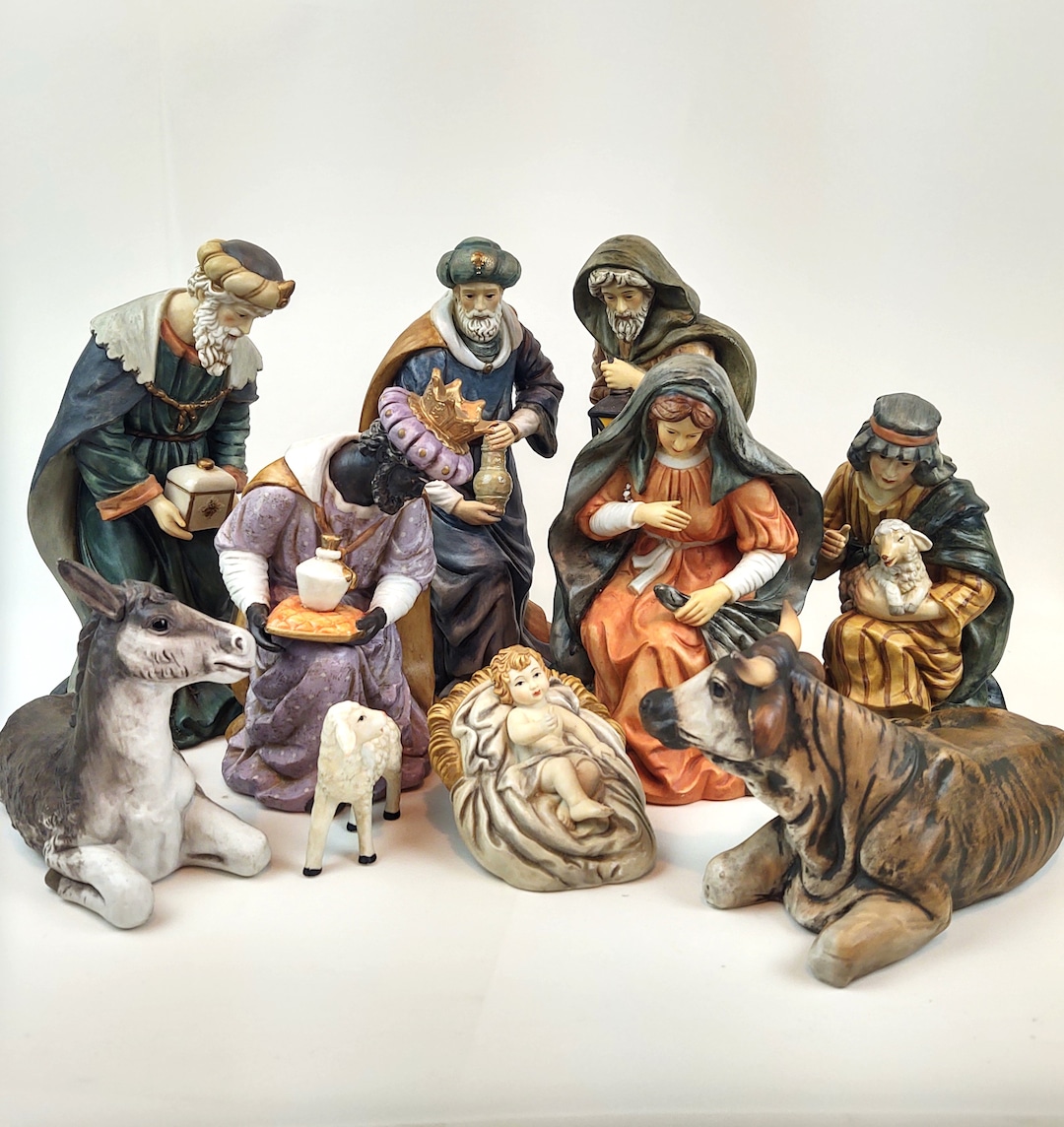 Grandeur Noel Nativity 10 Piece Set Porcelain Hand - Etsy