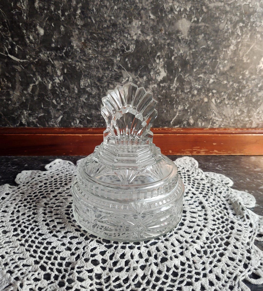 L.E. Smith - Dresser Box - Depression Glass - Art Deco - 1930's - Etsy