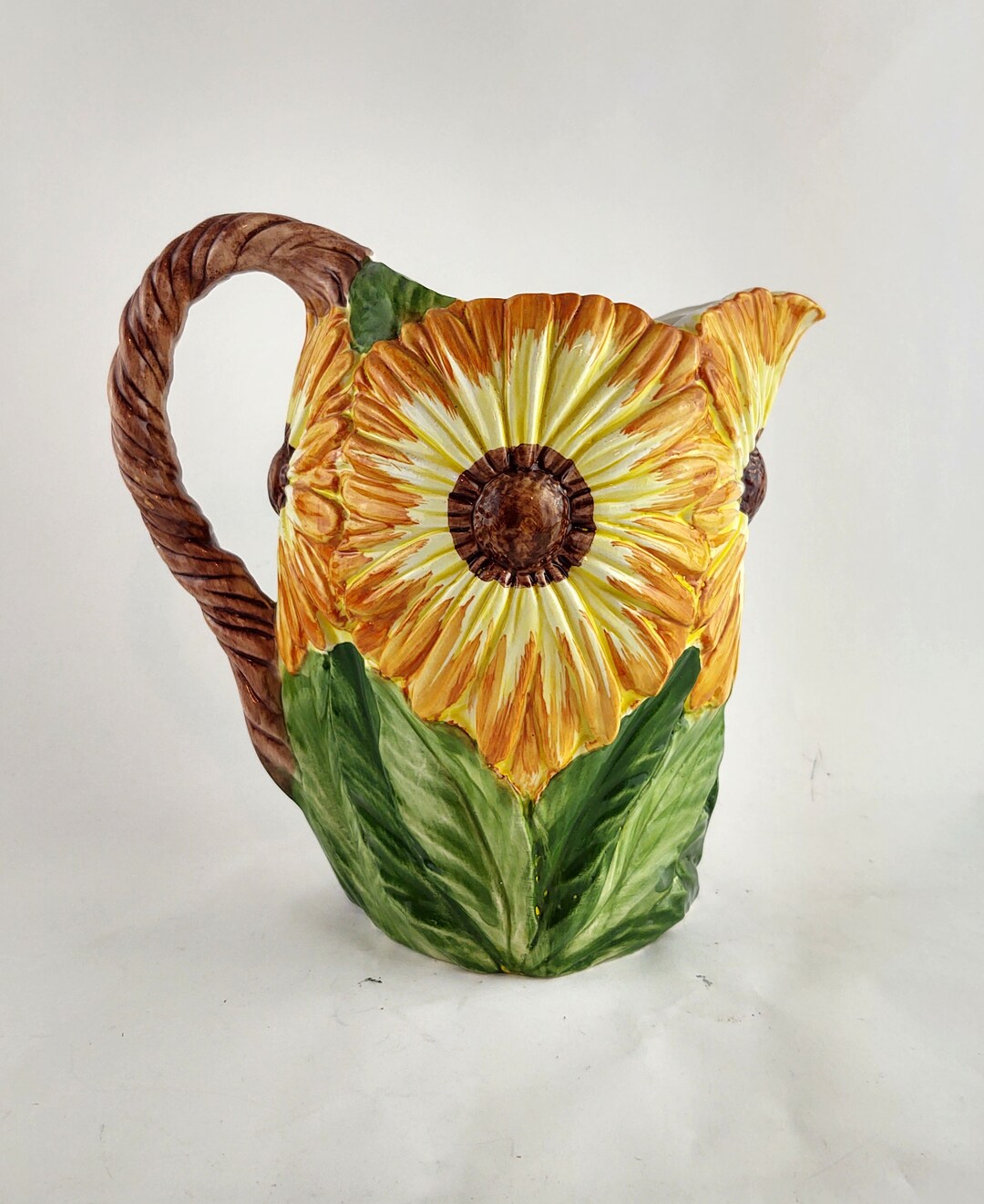 Sunflower Pitcher - Made in Italy - Neiman Marcus Lable - Etsy