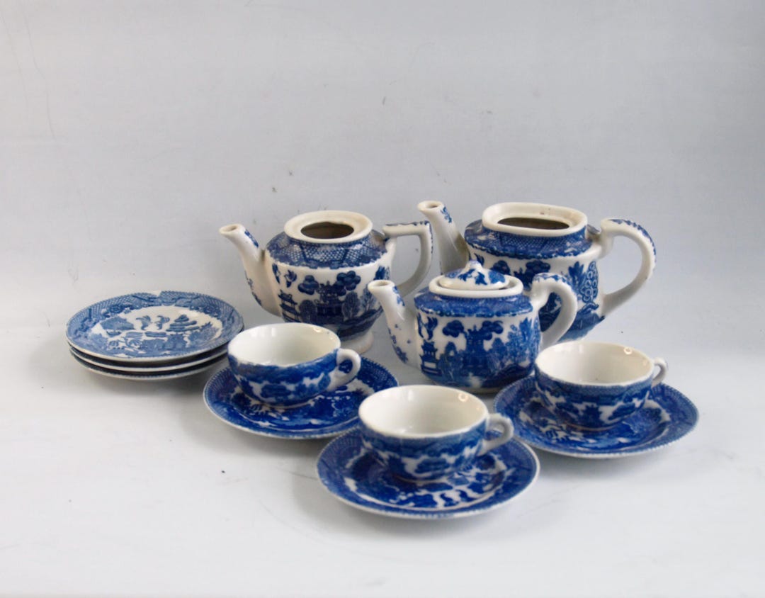 Vintage Childs Tea Set - Blue Willow - Miscellaneous Pieces - Lot - Etsy