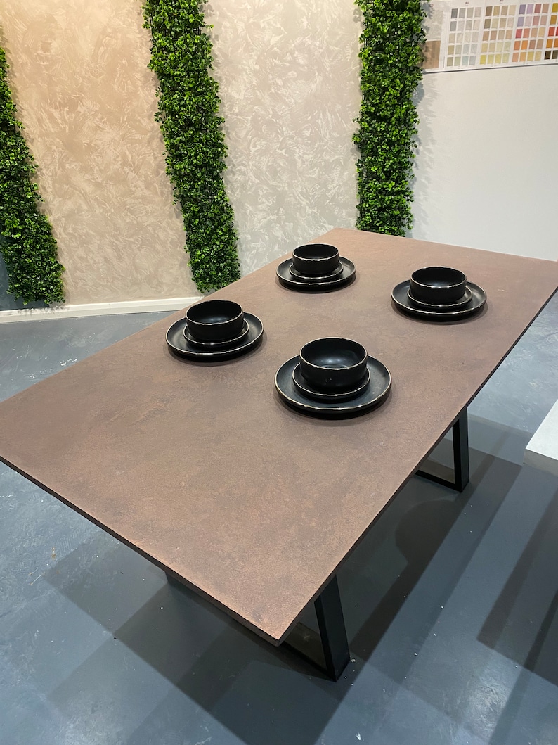 Bespoke Microcement Dining Table - Etsy