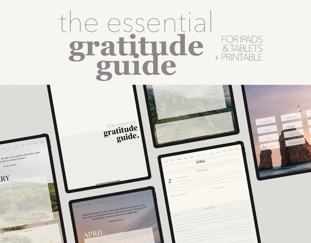 Digital Gratitude Journal - Monthly and Daily Gratitude Pages - Apple ...