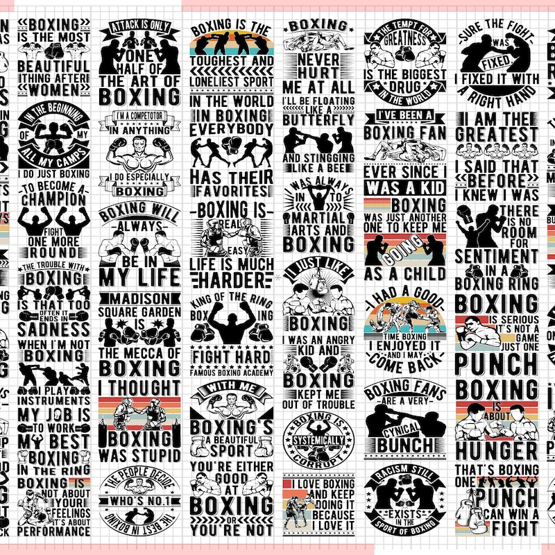 Boxing Svg - Etsy