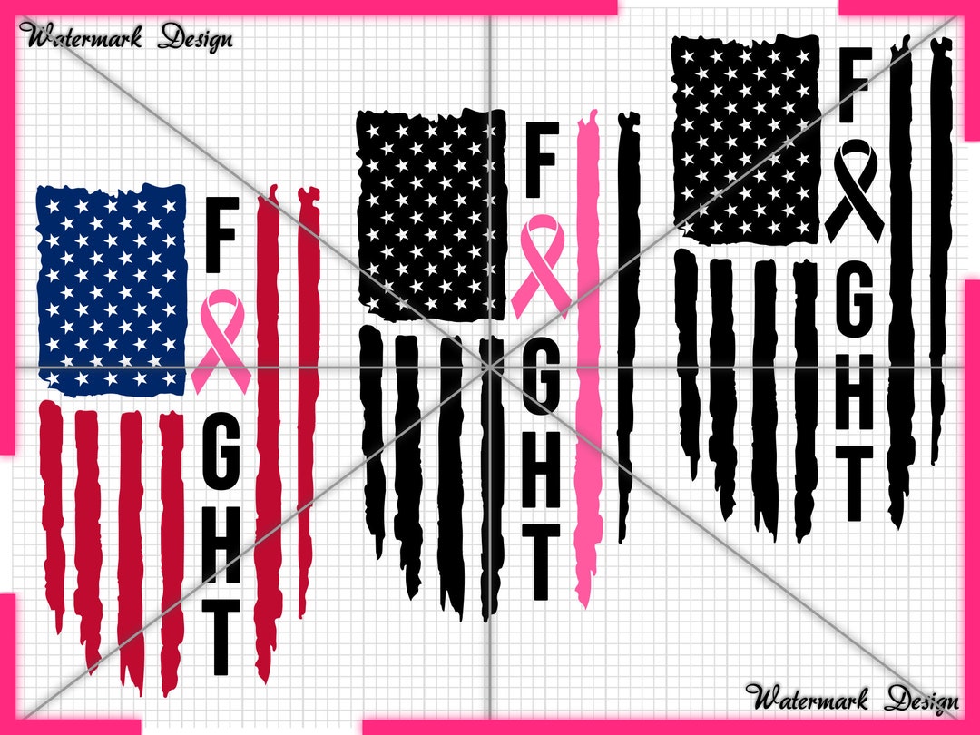 American Cancer, Pink Ribbon, Cancer Survivor, Awareness Svg, Fight ...