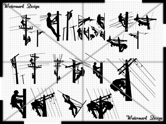 Lineman Electrician Svg Vector Clip Art Cut - Etsy