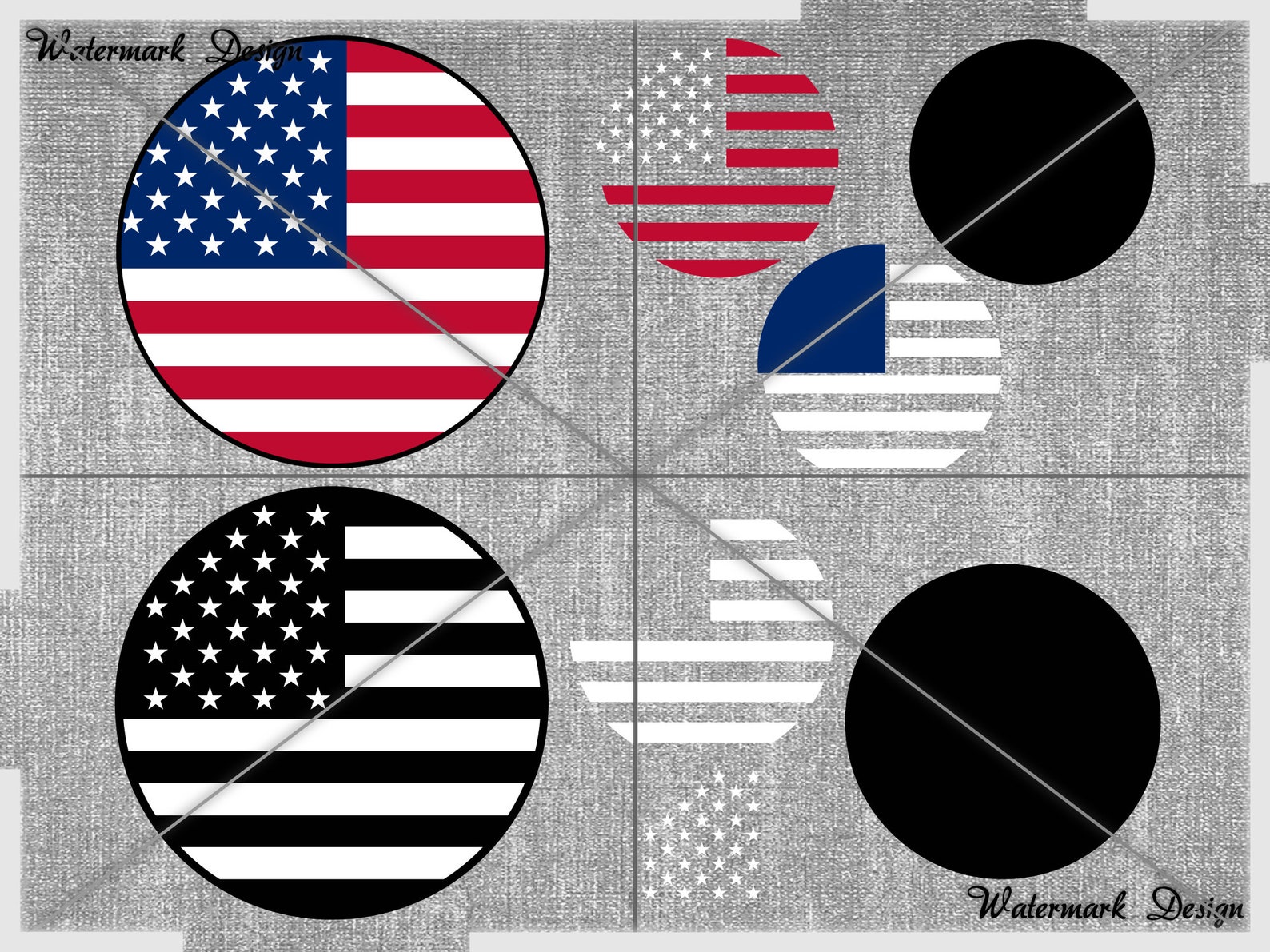 American Flag Circle Distressed flag svg 4Th July usa flag | Etsy