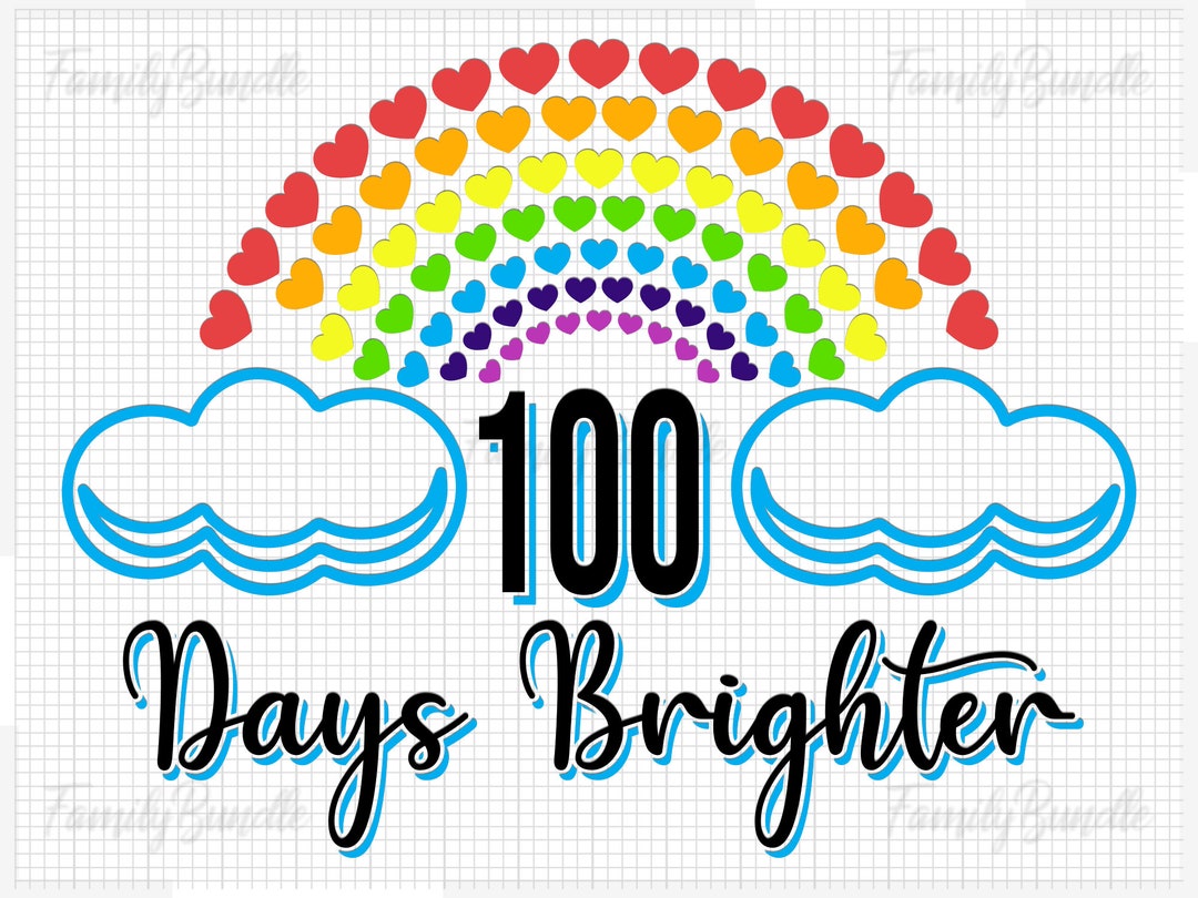 100 Days Brighter, 100 Days of School, 100 Days of School Day, Back to ...