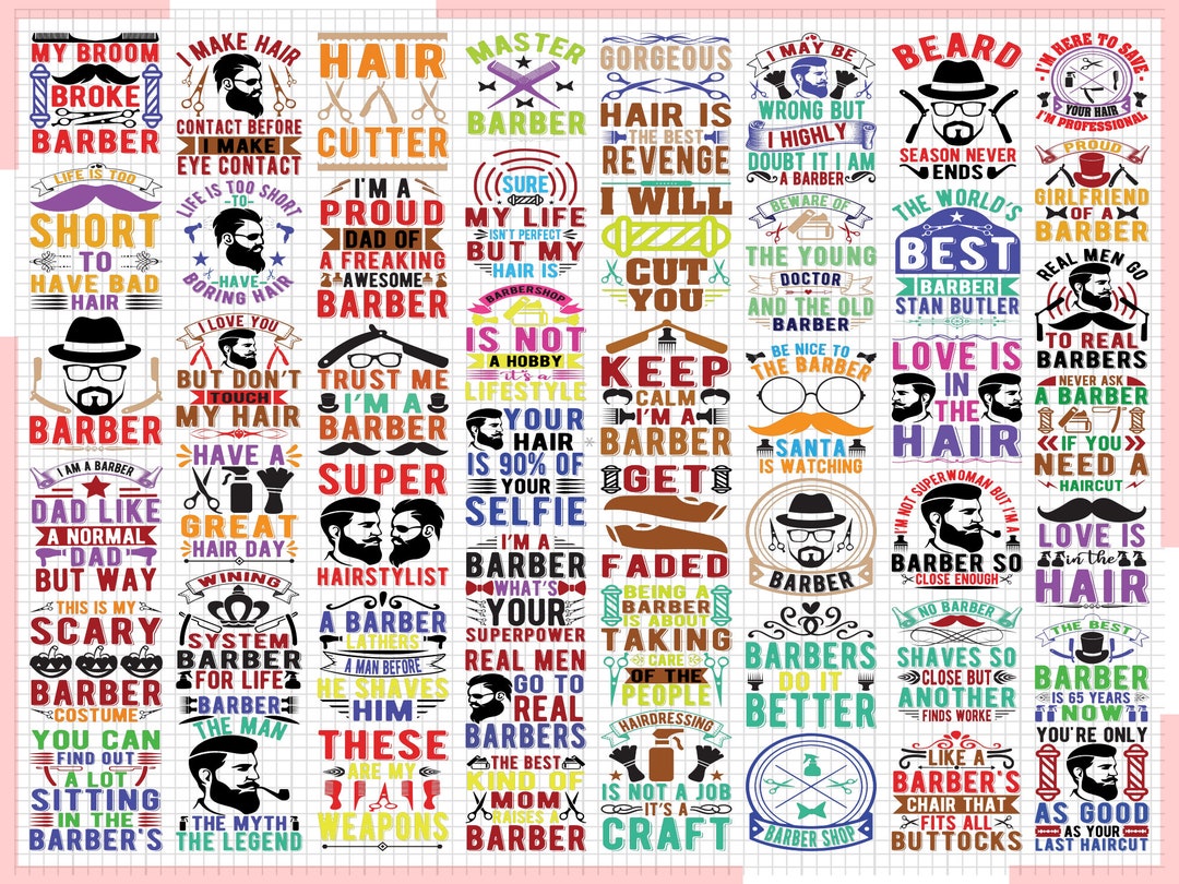 Barber Design Bundle, Barbershop SVG, Barber Tools Svg, Barber Svg ...