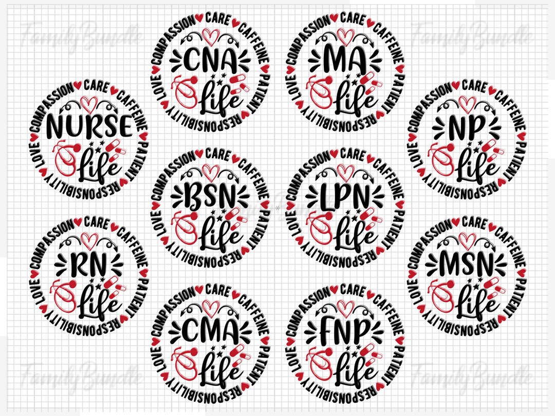 Nurse Svg Bundle, Funny Nurse Svg, Nursing Svg, Nurse Life SVG, Medical ...