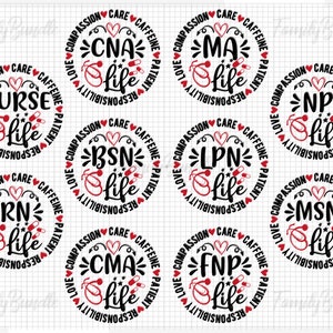 Nurse Svg Bundle, Funny Nurse Svg, Nursing Svg, Nurse Life SVG, Medical ...