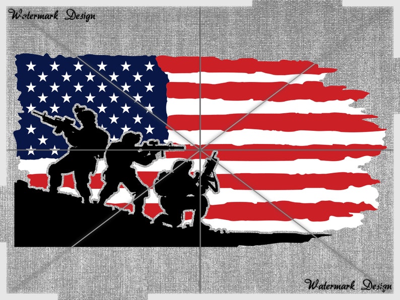 American Flag Distress With 3 Soldier Distressed Flag Svg - Etsy