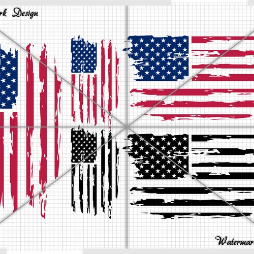American Flag SVG Distressed USA Flag Svg Patriotic Design - Etsy