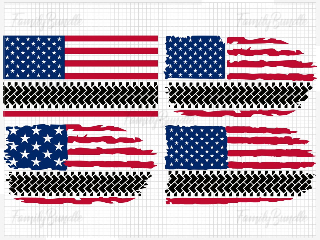 Car Tire Track Vector Flag Car Tire Track, Distressed Flag Svg, Usa ...
