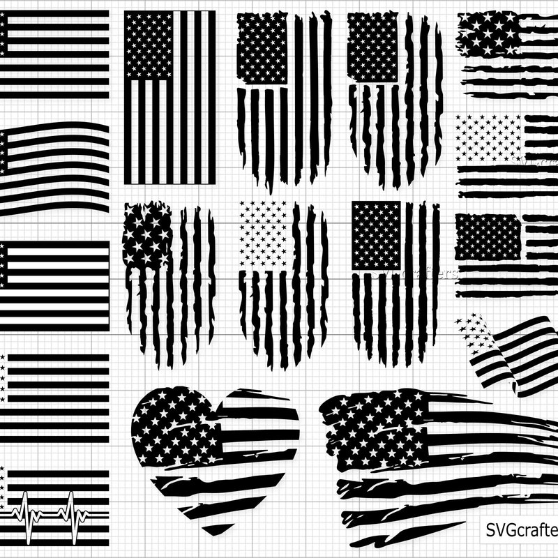 Tattered Flag Svg - Etsy